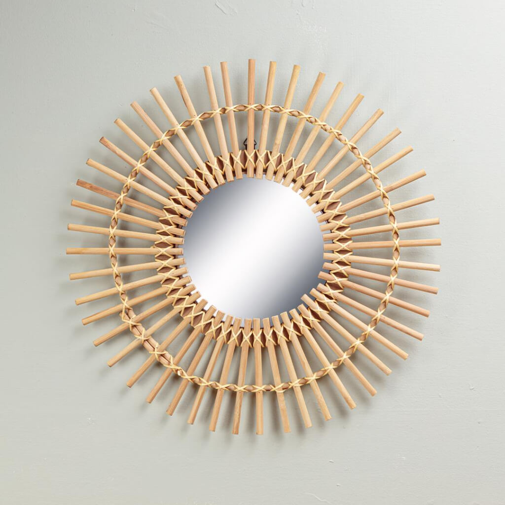 Rattan Mirror Desser Full Length Rattan Mirror – Handcrafted UK